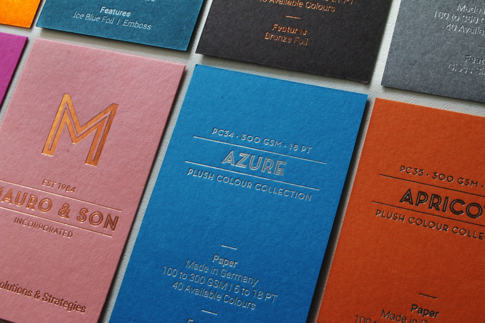 Largest Range of Colored Paper Business Cards In The US